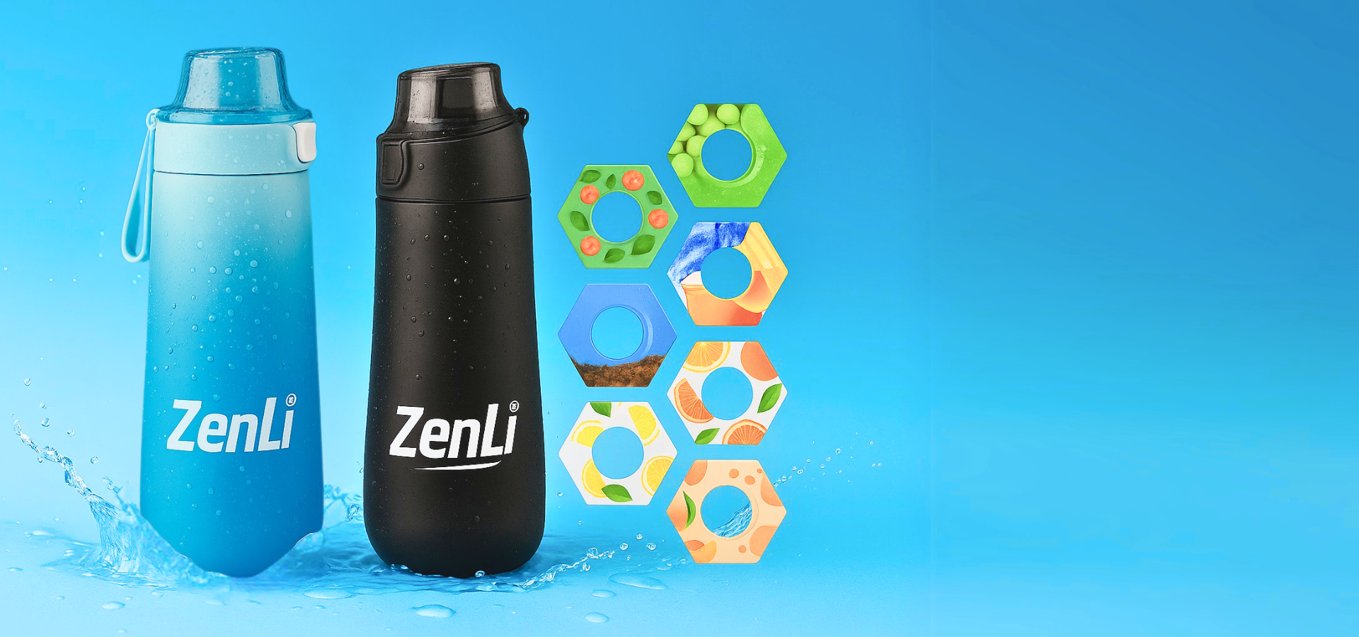 ZenLi - Butelka do wody z podami zapachowymi – Zenli